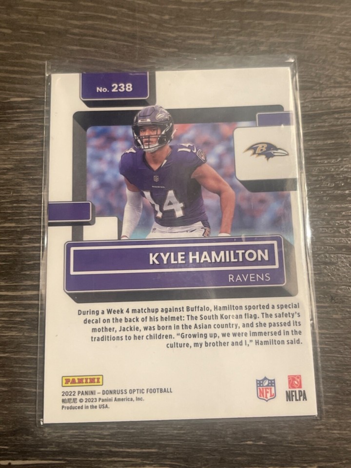 2022 Panini Donruss Optic Rated Rookie Kyle Hamilton #238 Rookie RC | eBay