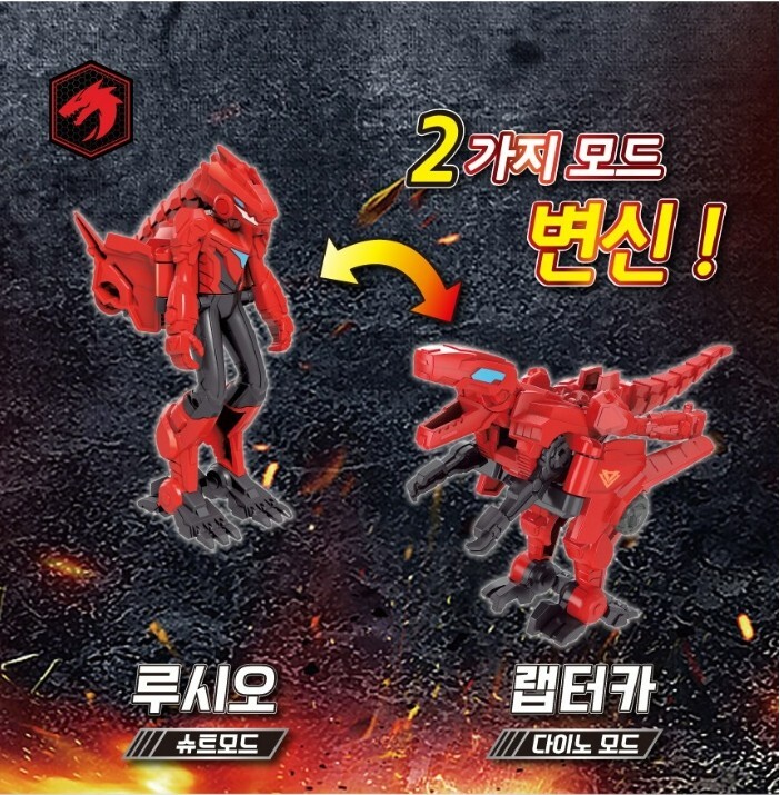 Dinoster Guardians Dino Transforming Lucio Raptor Car Suit Robot Figure ...