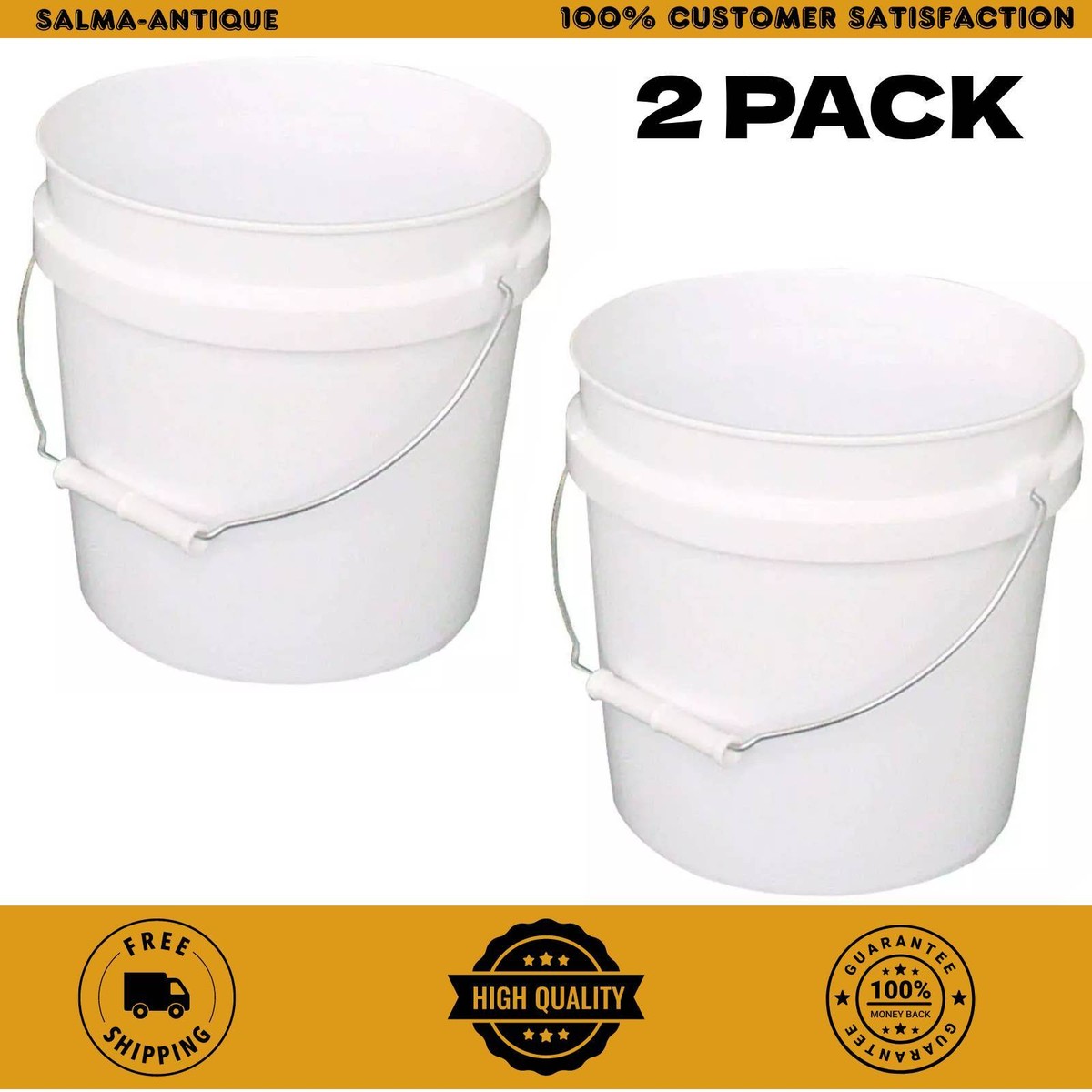 One Gallon And A Two Gallon Bucket Fortiflex 2 Gallon Flatback Bucket