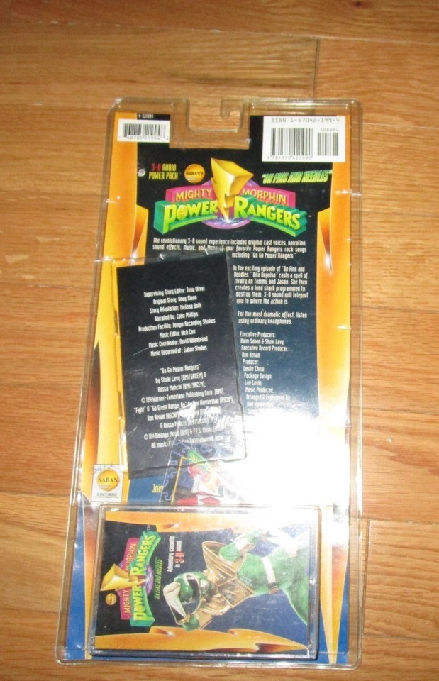 VNTG TOMMY Mighty Morphin Power Rangers GREEN RANGER WATCH CASSETTE ...