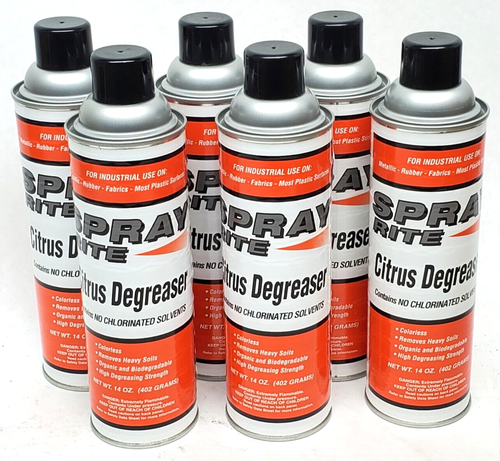 6 PACK! SPRAY RITE Aerosol Multi-purpose CITRUS Degreaser & Cleaner ...