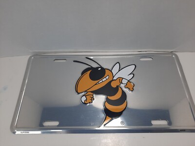 GEORGIA TECH CAR TRUCK TAG CHROME LICENSE PLATE YELLOW JACKETS | eBay