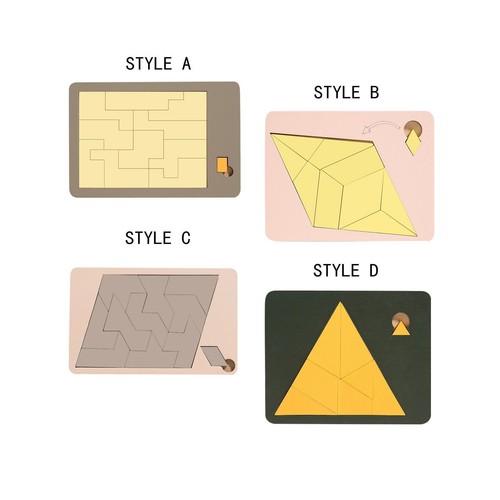 Geometric Shapes Blocks Pattern Blocks Brain Teasers Kids Tangram ...