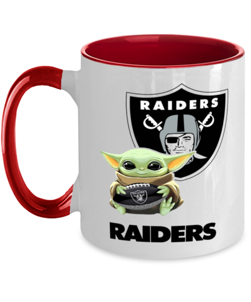 RAIDERS Coffee Mug, Pink Two Toned Las Vegas RAIDERS Yoda Coffee Mug ...