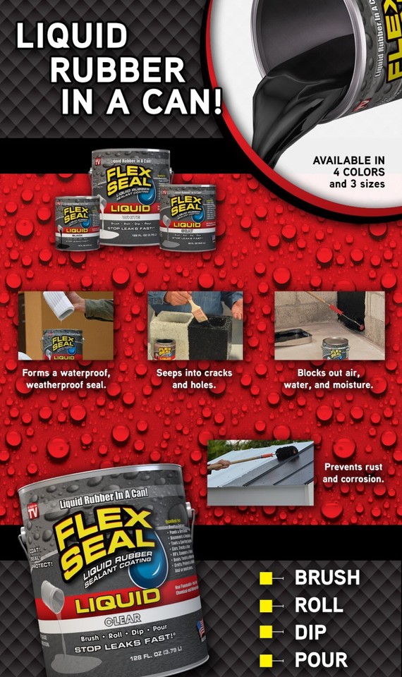 Flex Seal Liquid MAX, 2.5 Gallon, White, Liquid Rubber Coating Sealant ...