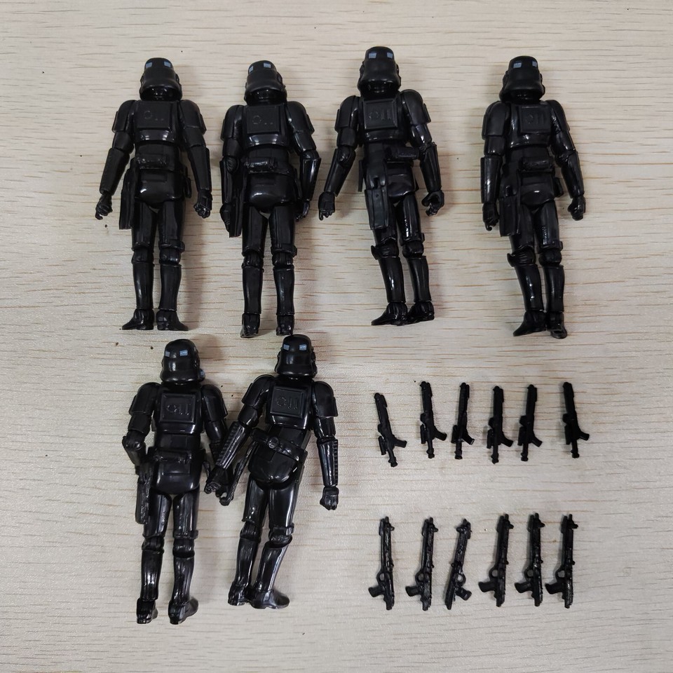 lot 6 Star Wars Shadow Stormtrooper Black Troopers 3.75" FIGURE + 12pcs ...