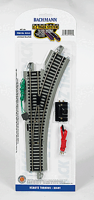 Bachmann HO Remote-Control Turnout, +Nickel Silver Rail with Gray ...