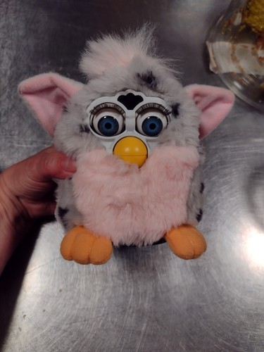 1990s Furby Leopard Spot Grey Pink Belly Blue Eyes-no box has tags | eBay