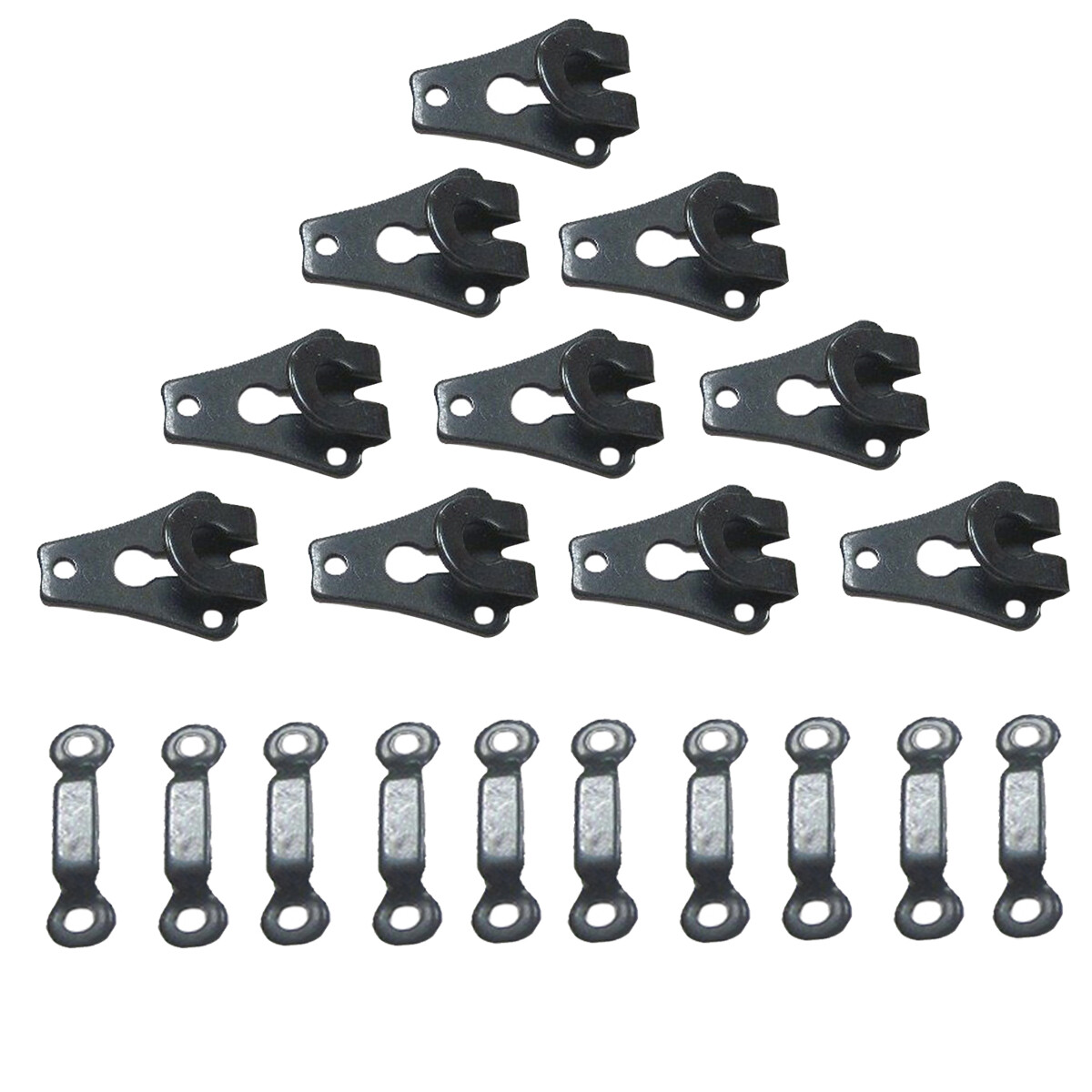 10/50/100pcs Sew on Trouser Hook and Bar 9mm Closures Tunic Fastener ...