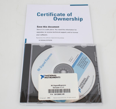 National Instruments SignalExpress Software v1.1.1 501280C-01 w/ Serial ...