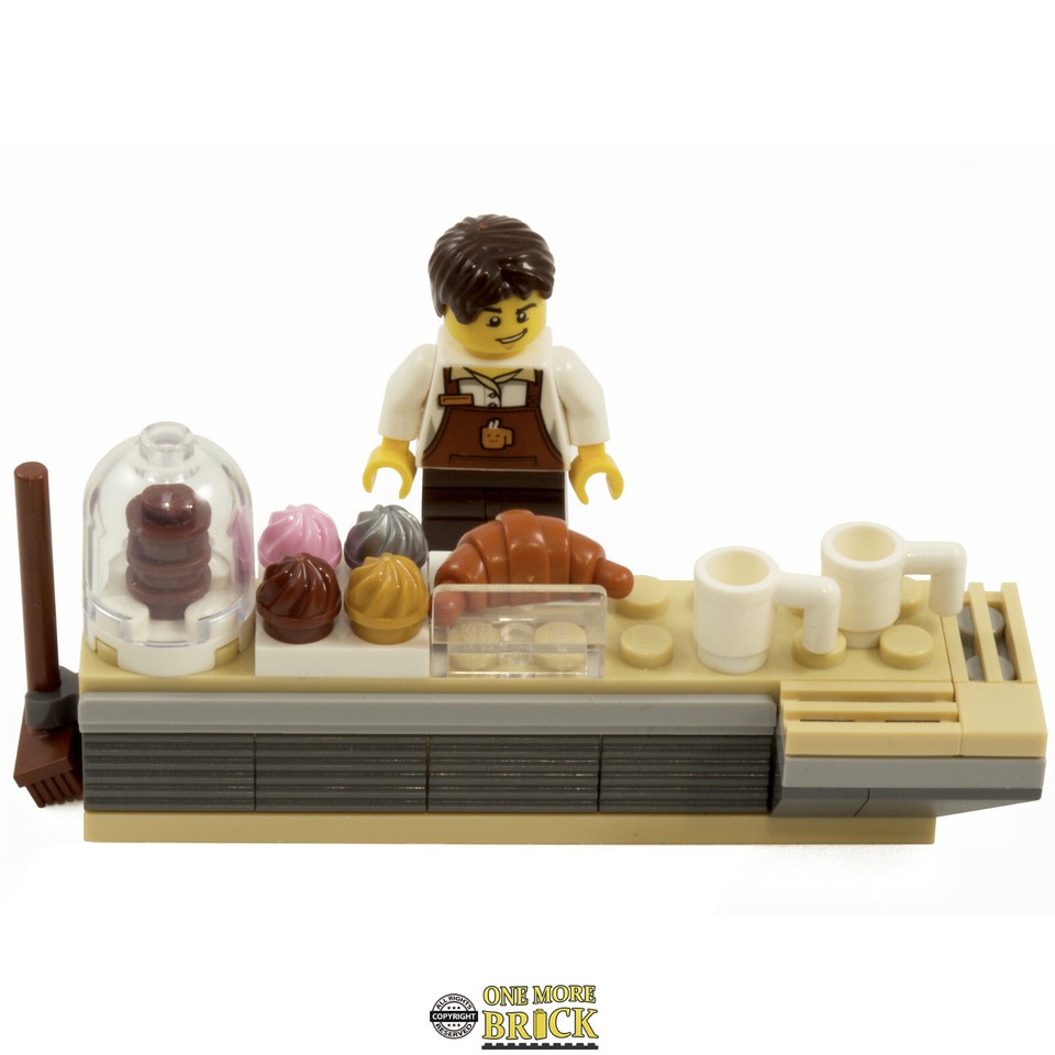 Coffee Shop & Minifigure - Cafe, food shop, bakery barista | All parts ...