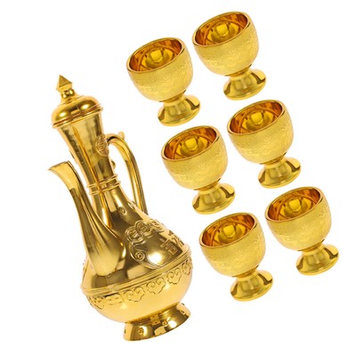1 Set of Tea Cups Altar Cups Teapot Set Water Offering Cup Teapot ...