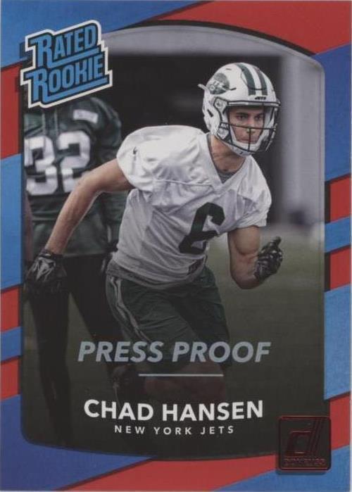 2017 Panini Donruss - Rated Rookie Chad Hansen #313 Press Proof Red (RC ...