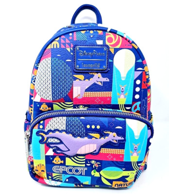 Disney Parks Epcot Figment Remy Nemo Characters Loungefly Mini Backpack ...