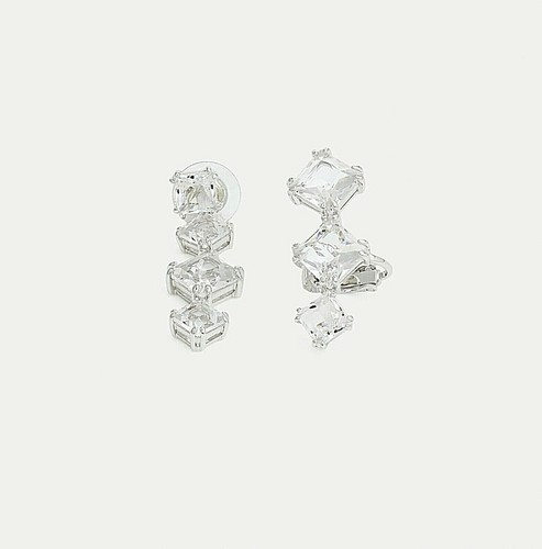 New Gift Box SWAROVSKI 5602782 Rhodium Asymmetrical Millenia ear cuff ...