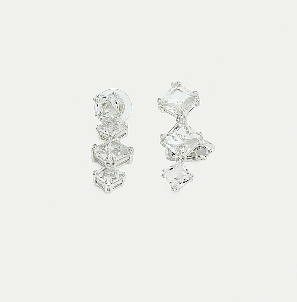 New Gift Box SWAROVSKI 5602782 Rhodium Asymmetrical Millenia ear cuff ...