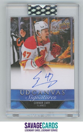 2023-24 Upper Deck Clear Cut Canvas Signatures Connor Zary #CS-CZ ...