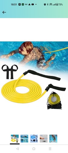 Swim Training Belt, Swim Tether Stationary Swimming, Pool Swim Trainer ...