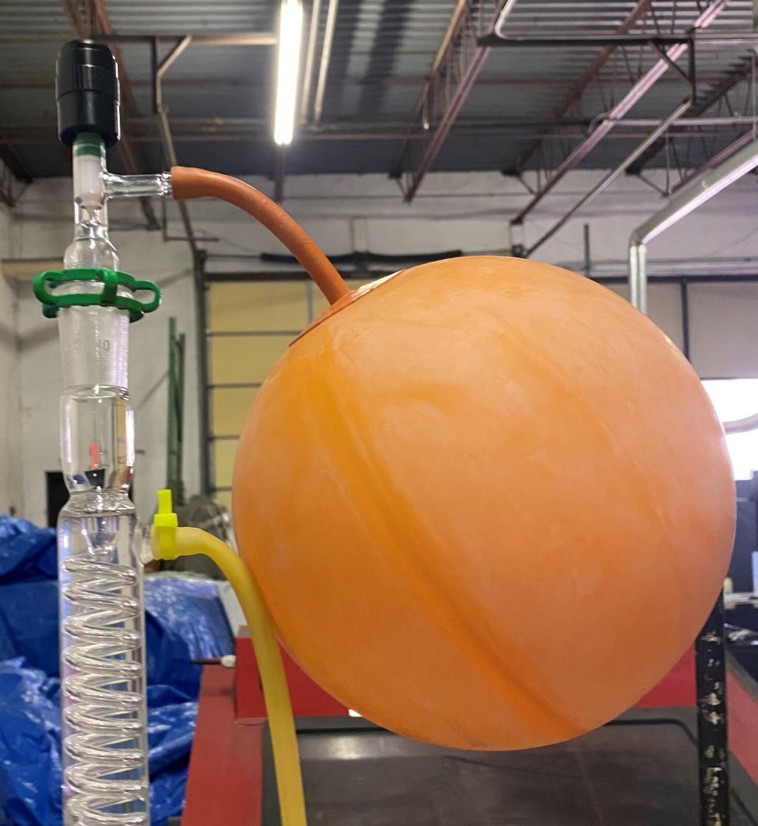Bladder Adapter Rubber Gas Sampling Balloon With Clamp Laboratory ...