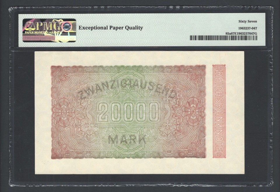 Germany Republic Treasury Note 20000 Mark 1923 P85a Uncirculated Grade ...