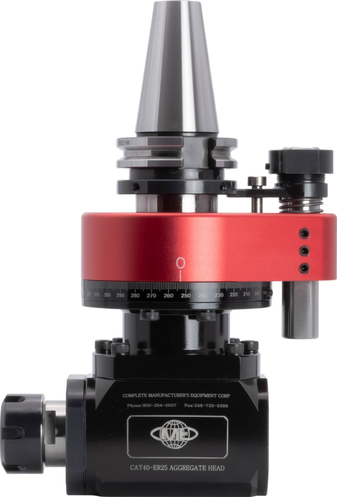 CAT40 ER25 Fixed Angle Head Collet Chuck 90° Angle 1:1 Gear Ratio #AH ...