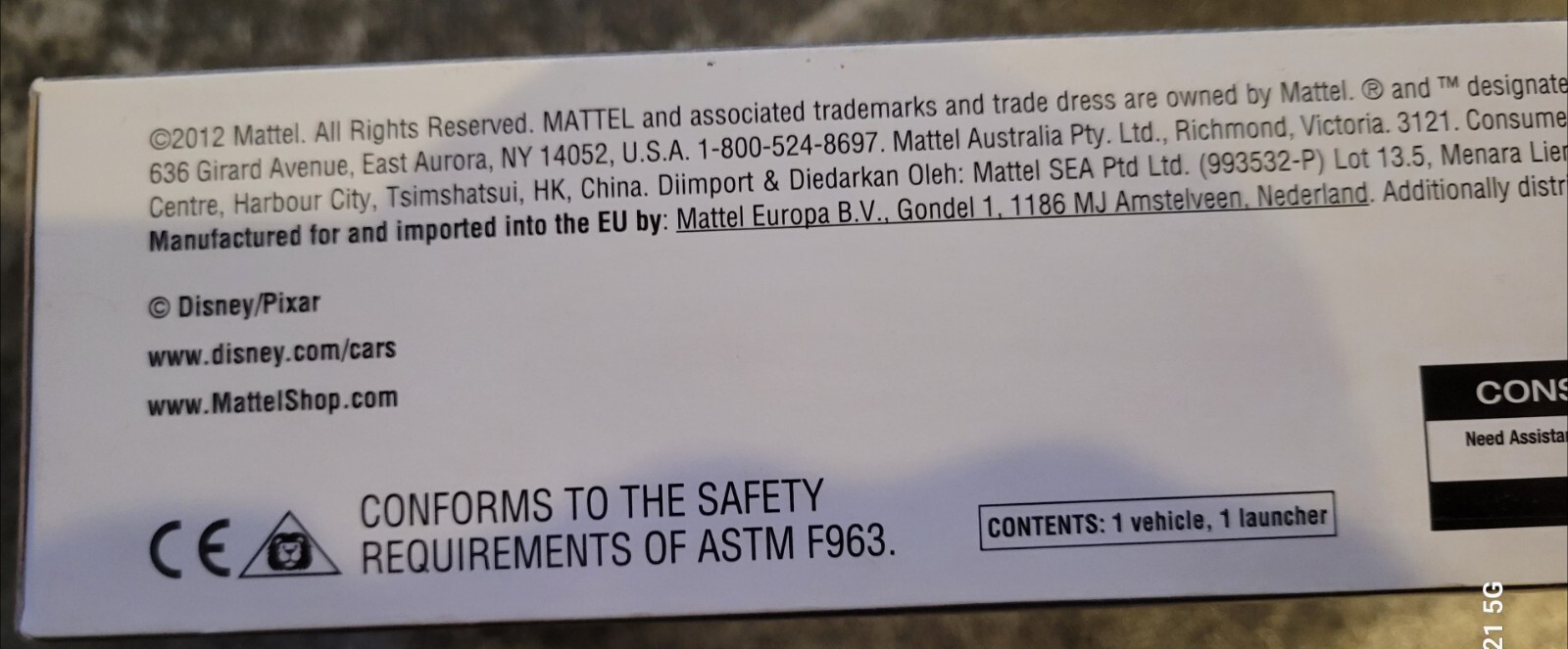 Disney Pixar Cars Stunt Racers Crank Launcher W/ Stunt Motor Lightning ...