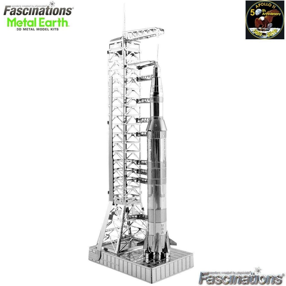 Metal Earth Apollo 11 Saturn V Launch Rocket 3D Laser Cut DIY Model ...