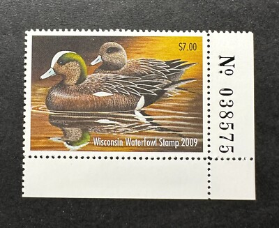 WTDstamps - 2009 WISCONSIN - LotP - State Duck Stamp - Mint OG NH | eBay