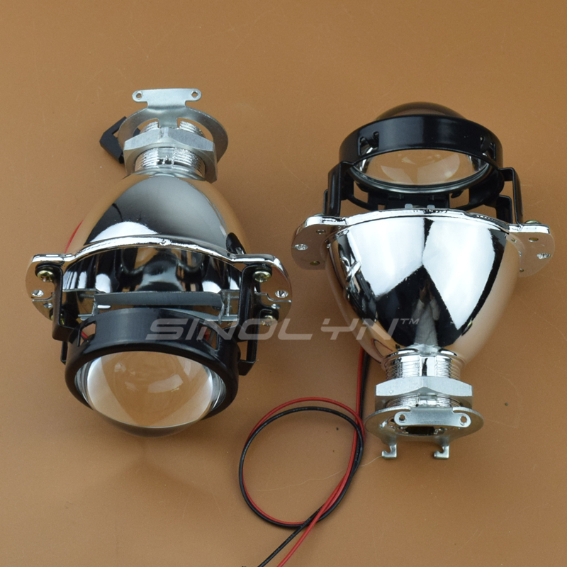 1.8'' Micro HID Bixenon Projector Lens Headlight H4 H7 +Mini Gatling ...