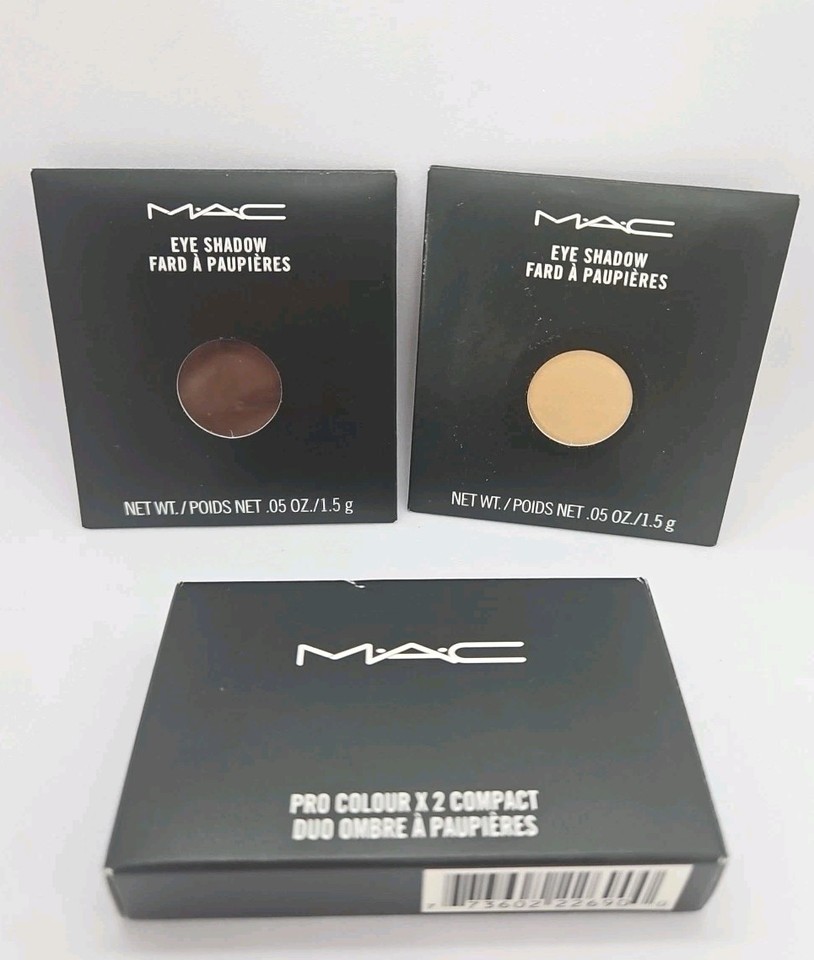MAC M·A·C Eye Shadow Compact & Refills RICEPAPER & EMBARK New Boxed ...