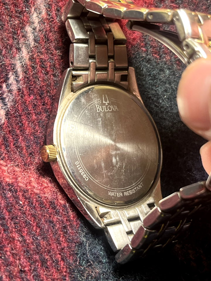 Bulova Men's Two Tone Stainless Silver Dial Quartz Watch 98B134 | eBay