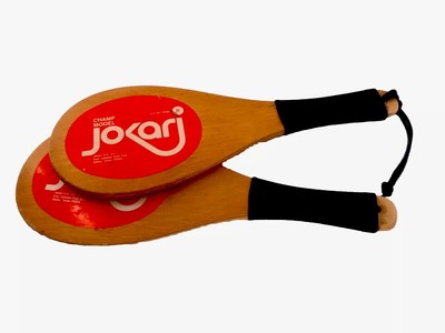 Jokari Wooden Paddle Sport Racquetball Set Of 2 Vintage Champ Model | eBay
