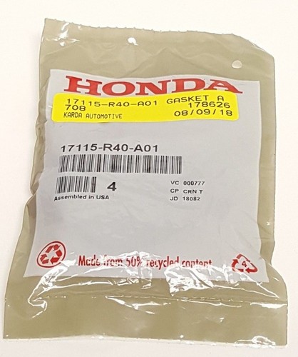17115-R40-A01 X4 OEM HONDA INTAKE PLENUM GASKET SET OF 4 09-14 TSX 13 ...