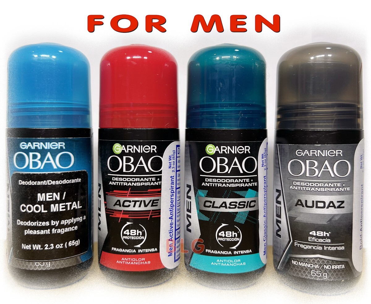 Garnier OBAO Deodorant Antiperspirant Fragrant Roll On Odor Care Men ...