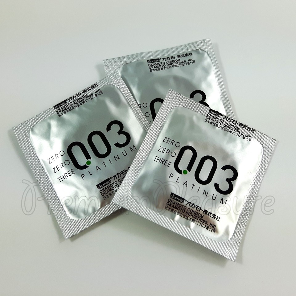 Okamoto 003 PLATINUM condoms *Ultra thin 0.03 thickness* 3 6 12 24 50 ...