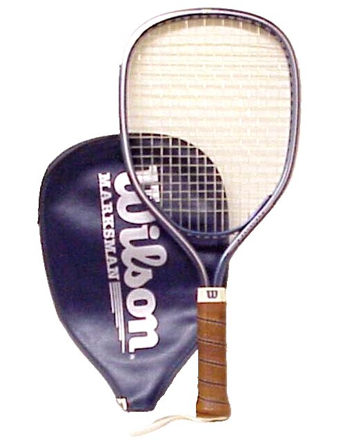 WILSON MARKSMAN RACQUETBALL RACKET WITH CASE 3 7/8 VINTAGE WILSON CO85 ...