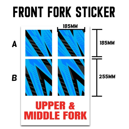 Blue Spike Front Fork Wrap For Suzuki RM85 02-17 16 15 14 13 12 11 10 ...