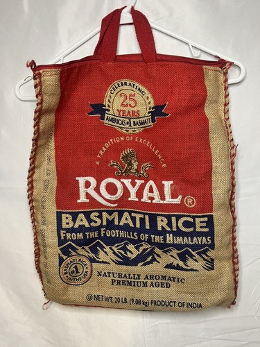 Royal Basmati Rice Bag with Zipper and Handles 18 x 14.5 inches | eBay