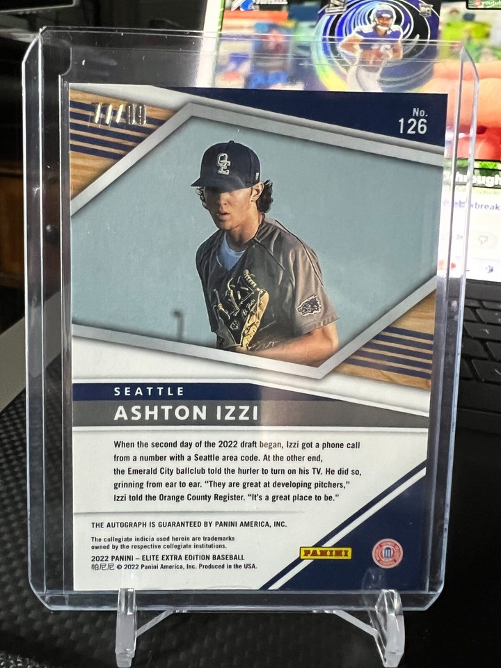 ⚾ 2022 Elite Extra Edition OPTIC Ashton Izzi Auto 77/99 Mariners | eBay