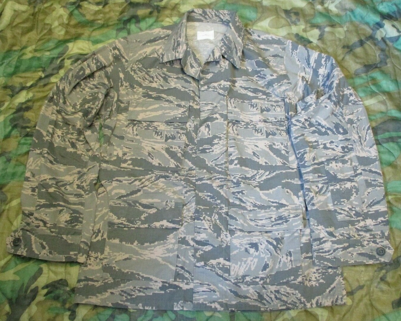 GENUINE US AIR FORCE USAF ABU TIGER STRIPE RIPSTOP JACKET SHIRT COAT ...