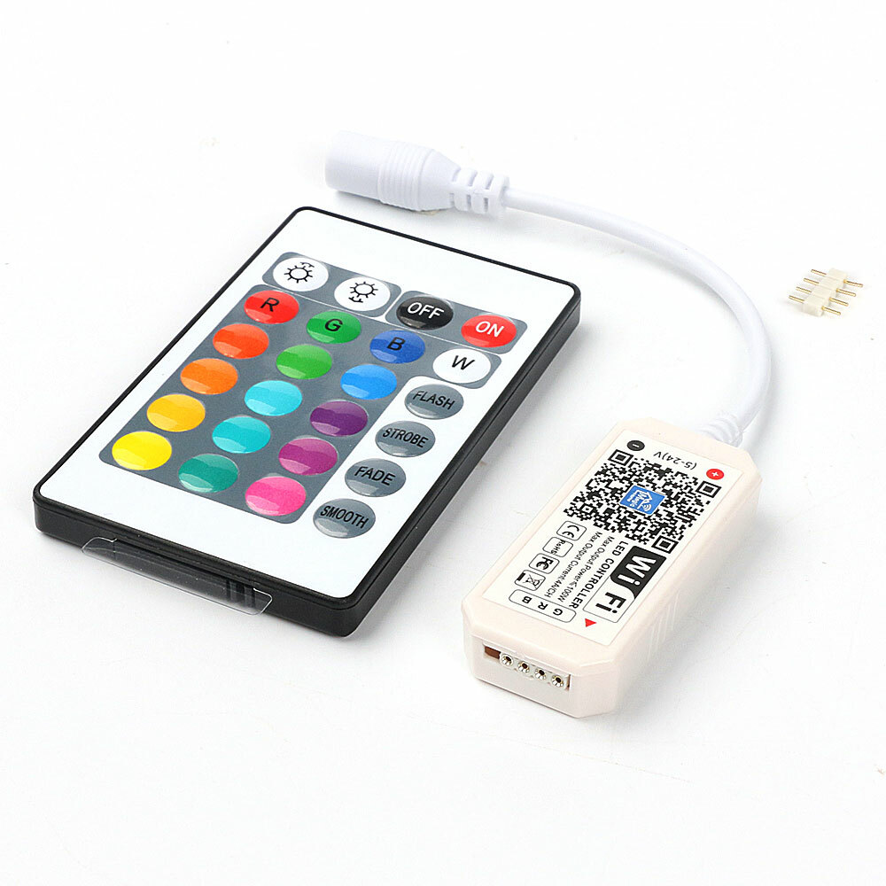 12V Smart WiFi LED RGB Light Strip Music Controller For Alexa Google ...