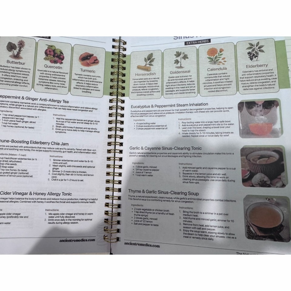 The Natural Handbook Bound For Herbal Remedies And Natural Recipes By ...