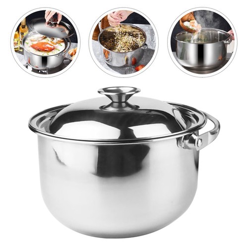 Stainless Steel Cooking Pot Work Stew Pans with Lids for Soup Pots | eBay