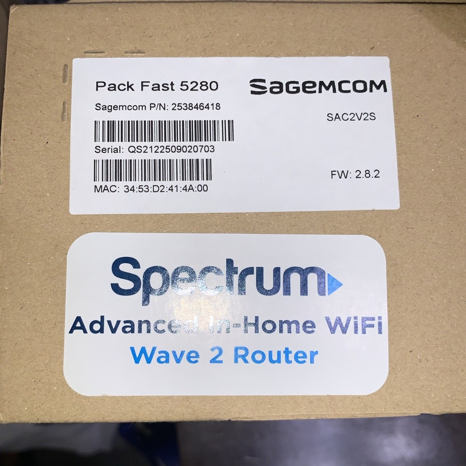 Spectrum WiFi 2.5G Modem ES2251 Router SAC2V2S Advanced InHome Wave 2 ...
