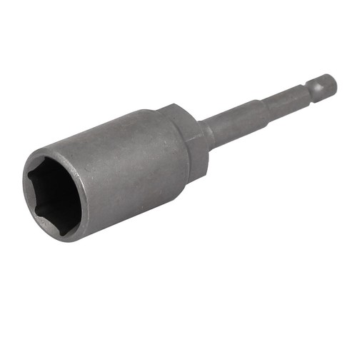 17mm Socket 1/4" Hex Shank 100mm Length Nut Drivers Adapter Drill Bit ...