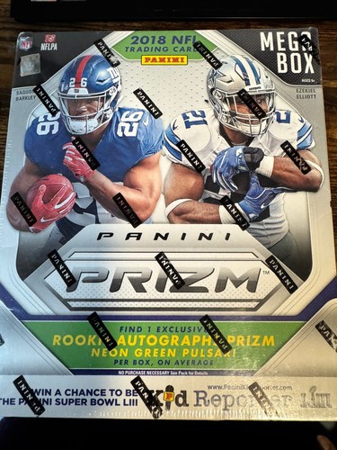 2018 Panini Prizm NFL Sealed Mega Box Rookie Auto Prizm And Inserts ...
