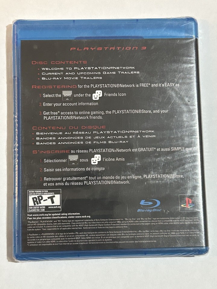 Welcome to Playstation 3 and Playstation Network PROMO Blu-ray Disc PS3 ...