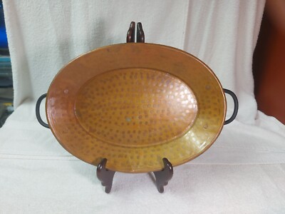 Imax Old World Hand Wrought Oblong Copper Multipurpose Plate C. Steel ...