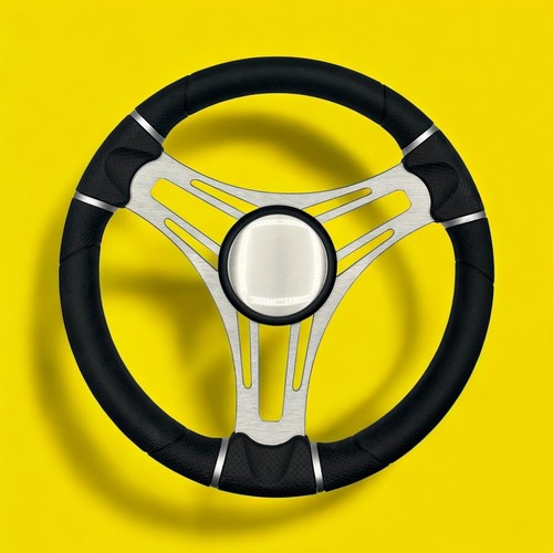 New Gussi Italia Boat Steering Wheel Brushed Aluminum Spokes and Cap ...