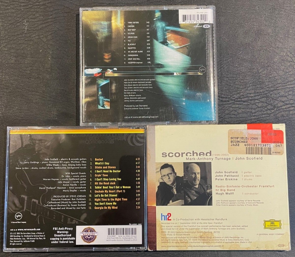 (3) CD LOT--JOHN SCOFIELD--BUMP--THAT'S WHAT I SAY--SCORCHED (TURNAGE/SCOFIELD) | eBay